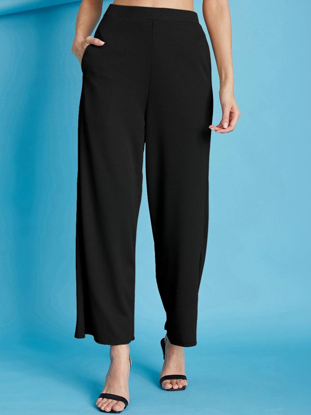Buy DTR FASHION Women Comfort High Rise Trousers - Trousers for Women ...