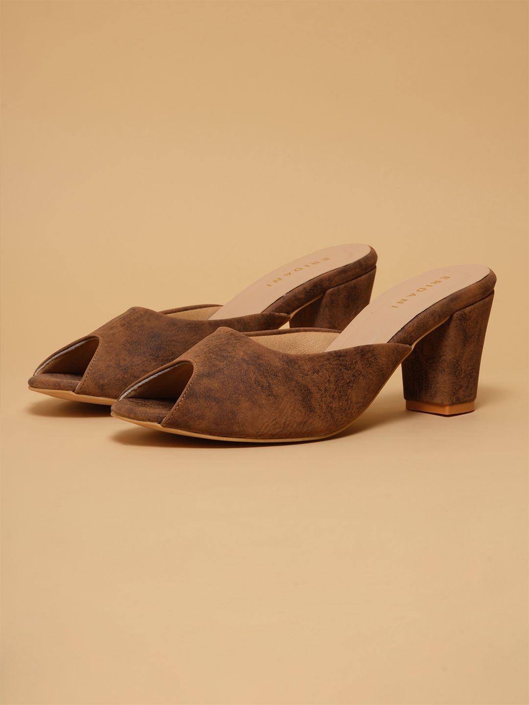 Buy ERIDANI Printed Work Block Sandals - Heels for Women 37614735 | Myntra