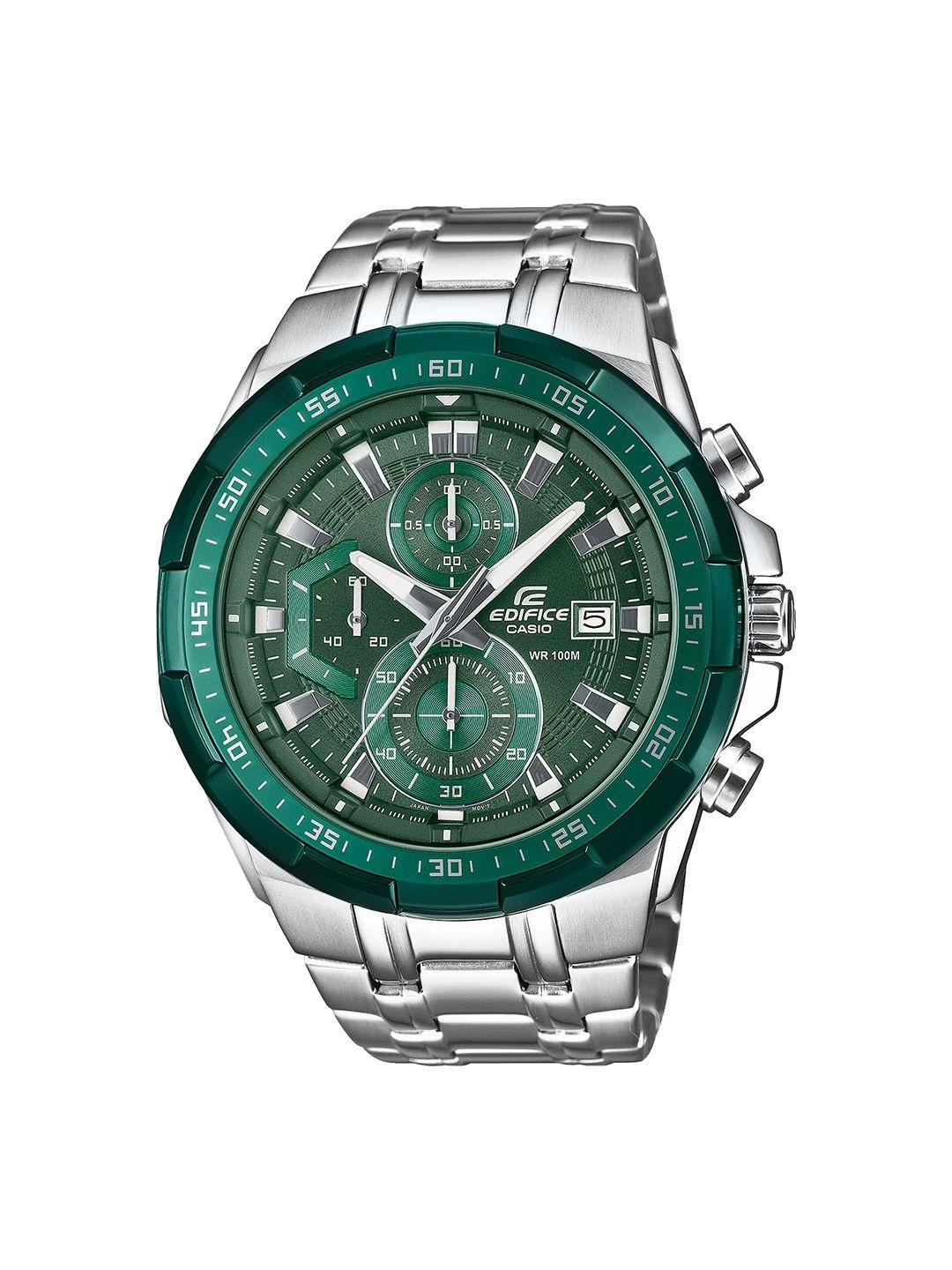 Buy CASIO EDIFICE EFR 539DE 3AVUDF Green Analog Dial Stainless Steel ...