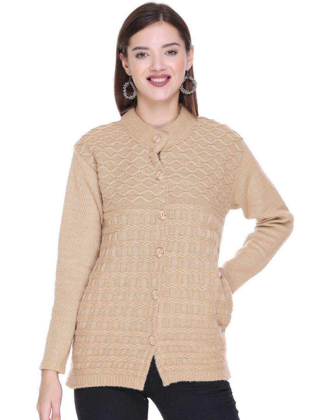 Buy BIWU Women Cable Knit Woollen Cardigan - Sweaters for Women ...