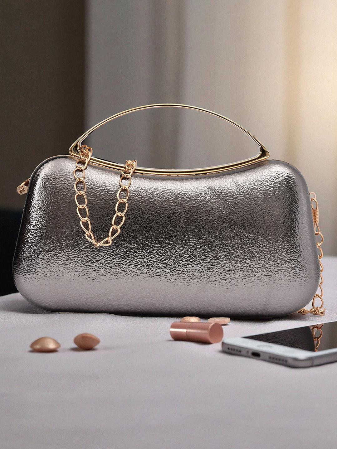 Buy FOR THE BEAUTIFUL YOU Embellished Box Clutch With Shoulder Strap ...