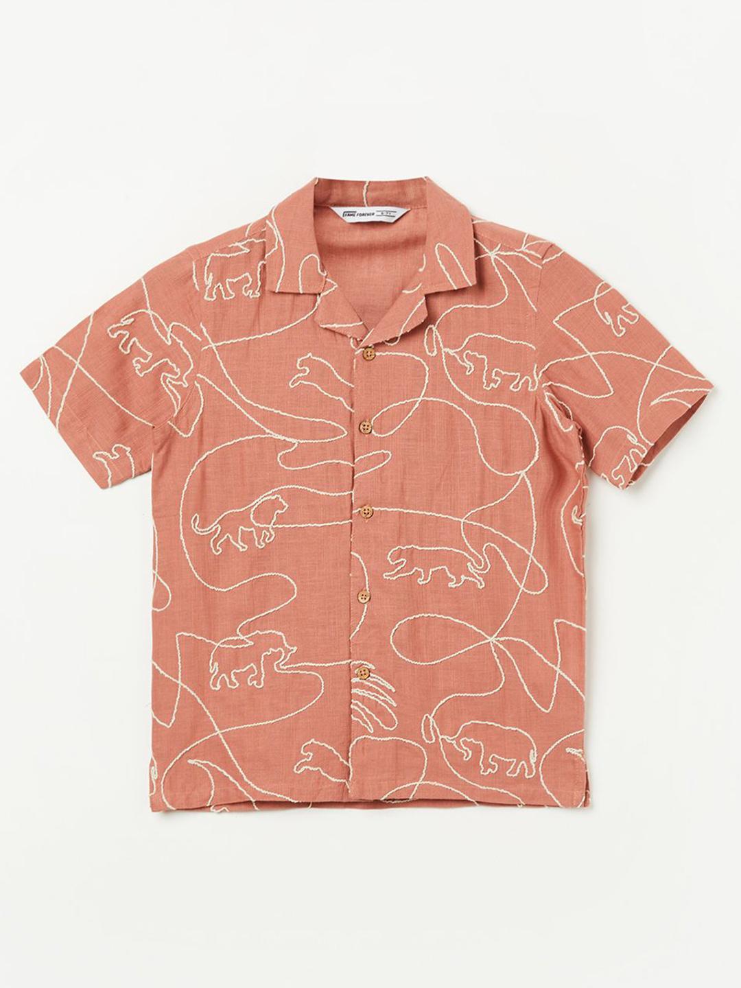Buy Fame Forever By Lifestyle Boys Animal Printed Casual Shirt - Shirts ...