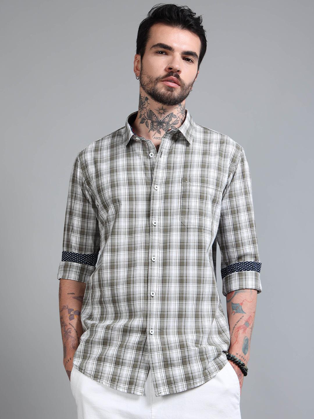 Buy RIGS AND RAGS Men Classic Checked Casual Shirt - Shirts for Men ...
