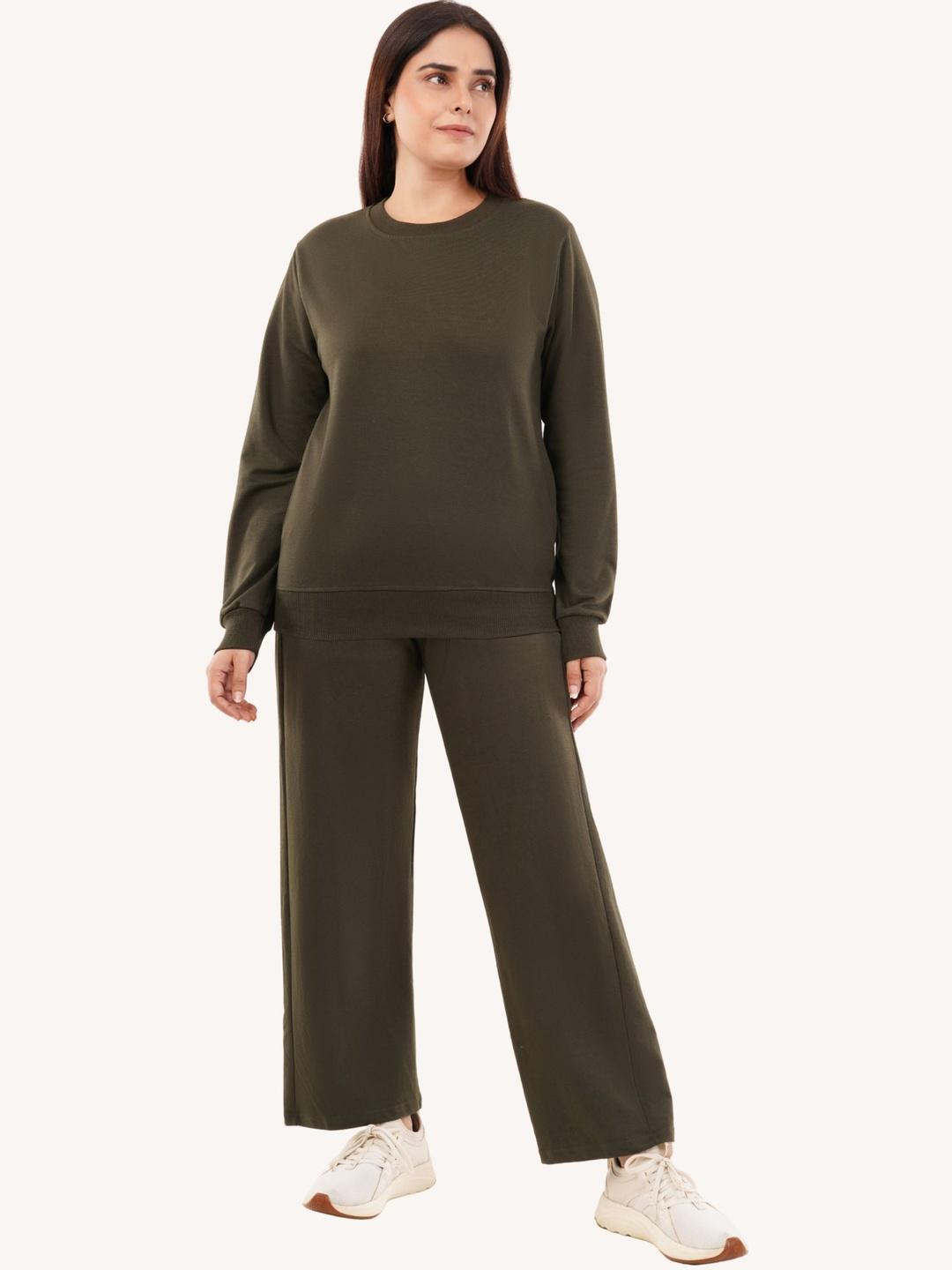 Buy GlamZei Pure Cotton Round Neck T Shirt With Trousers Co Ords - Co ...
