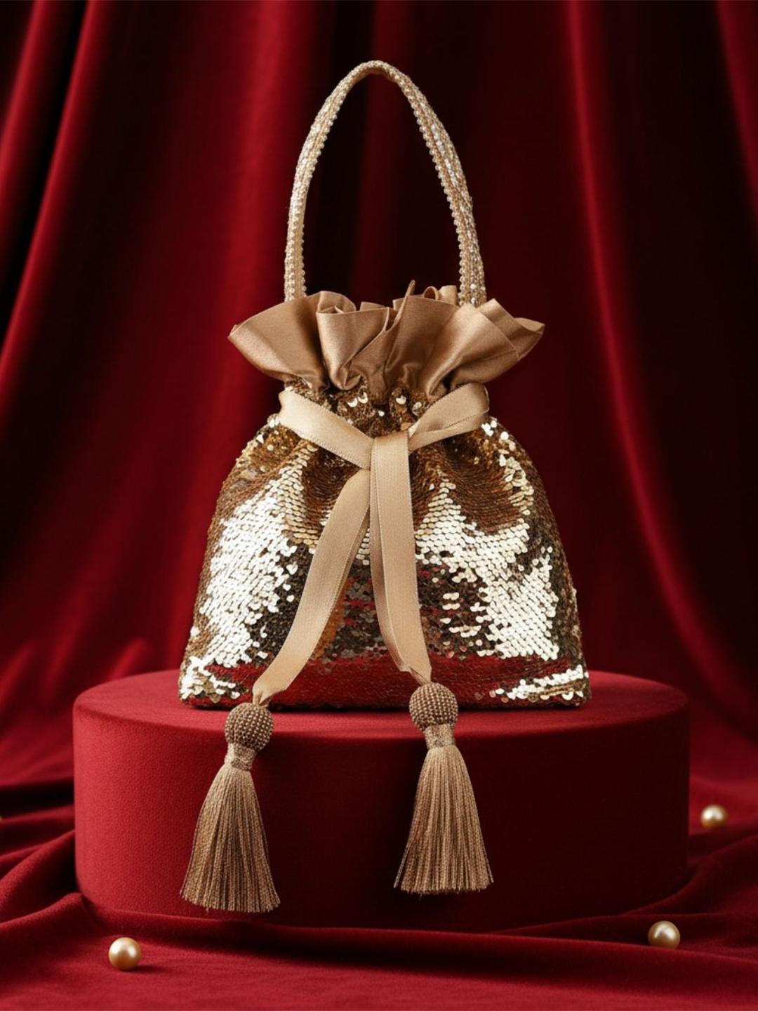 Buy MASQ Embellished Wrist Loop Potli Clutch - Clutches for Women ...