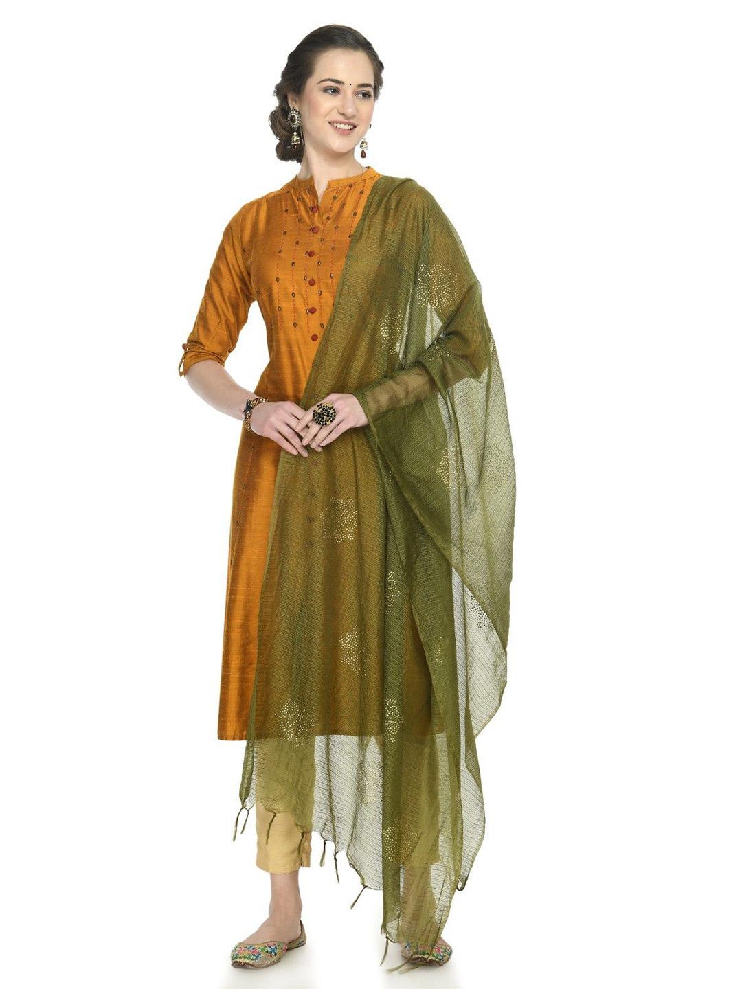 Buy A R SILK DUPATTA HUB Woven Design Dupatta With Mirror Work ...