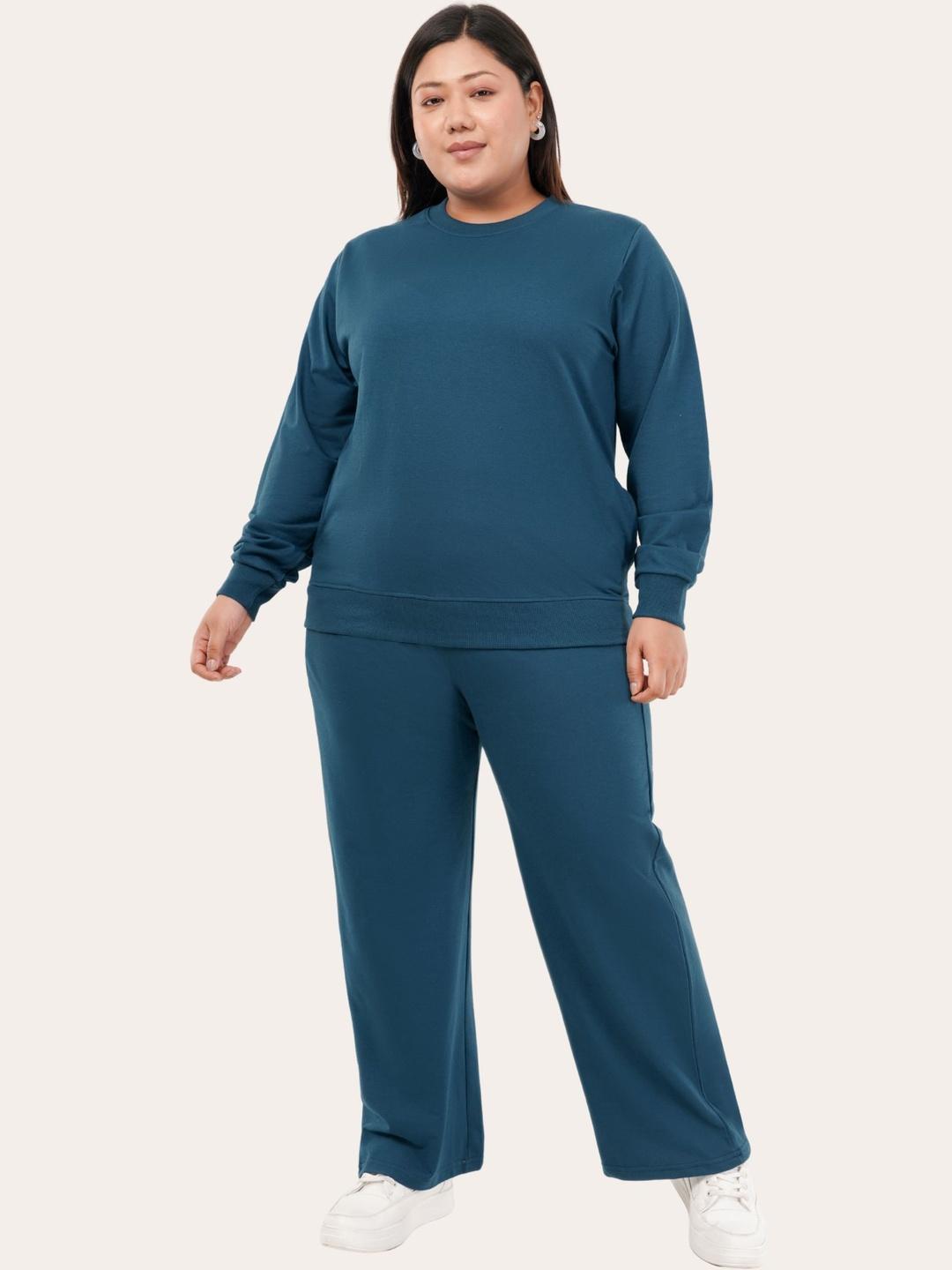 Buy GlamZei Pure Cotton Round Neck T Shirt With Trousers Co Ords - Co ...