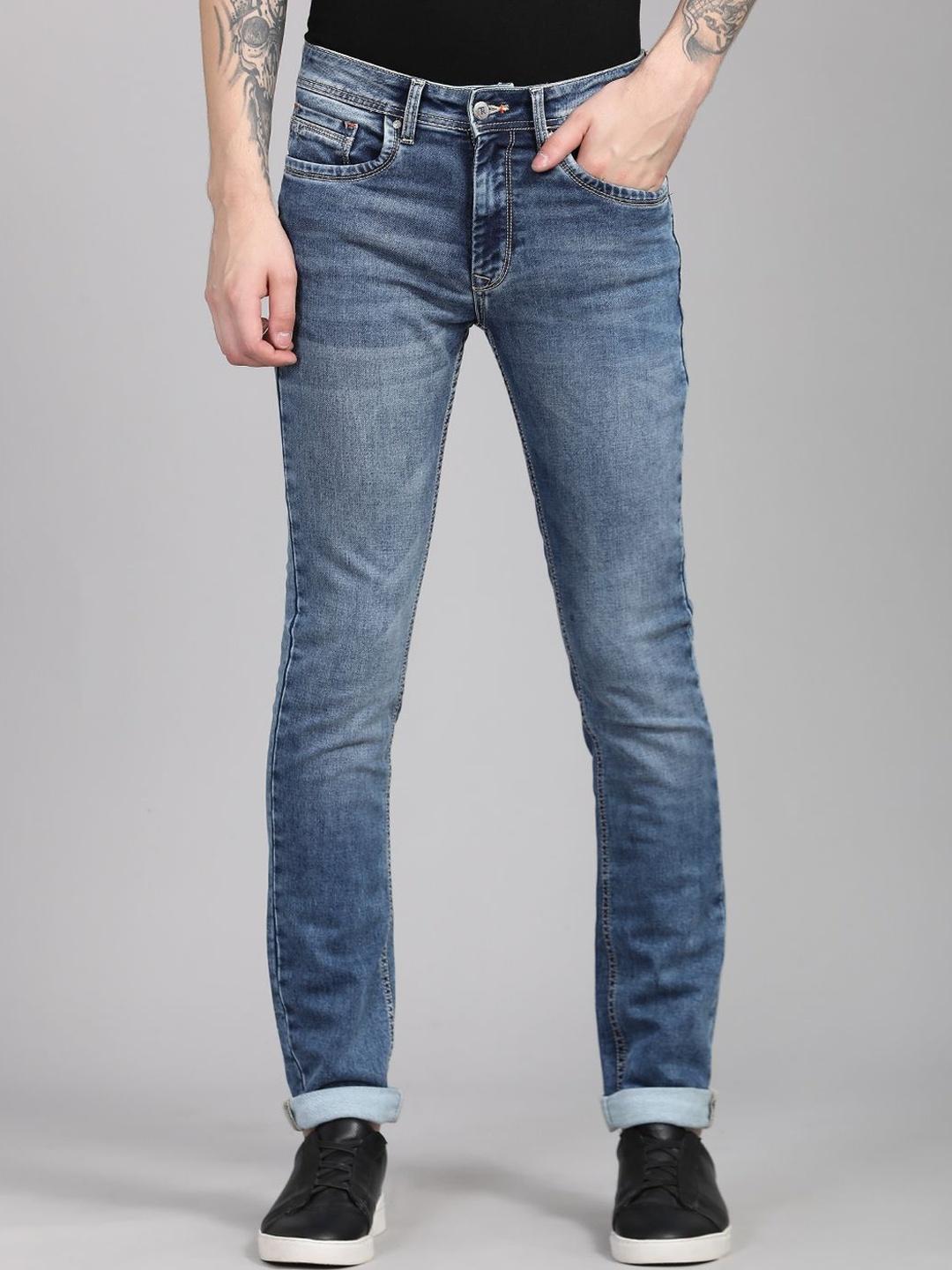 Buy TRIGGER Men Cotton Slim Fit Mid Rise Light Fade Stretchable Jeans ...