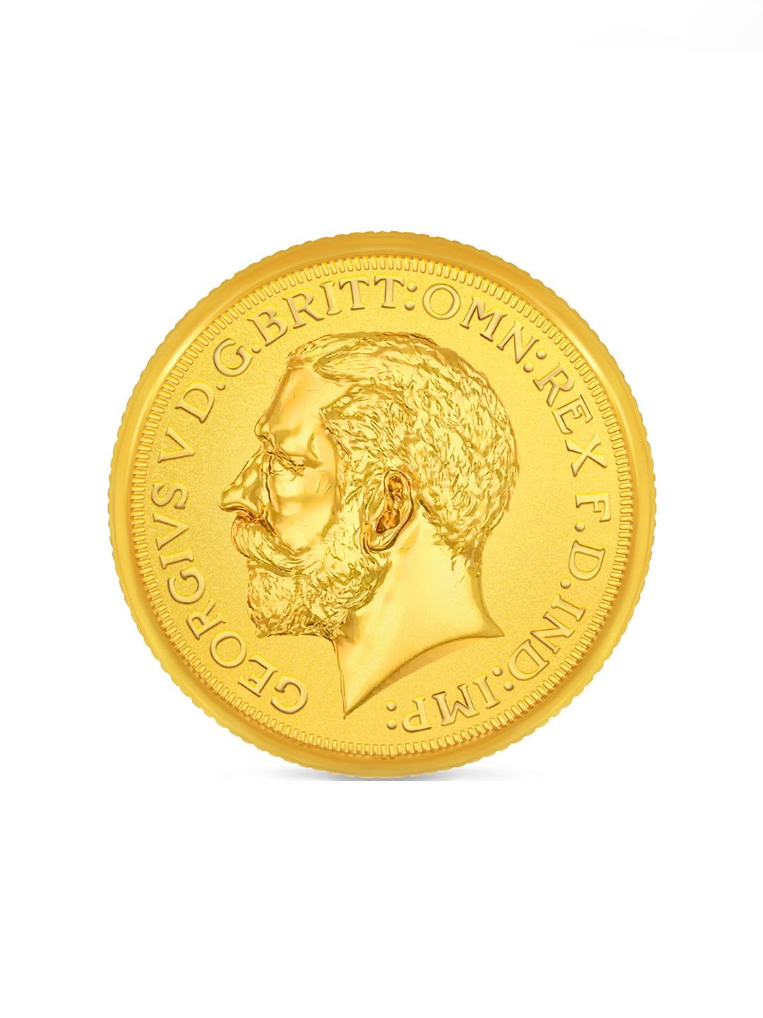 Buy BHIMA BIS Hallmark 22K 916 Purity George Head Gold Coin 8 Gram ...