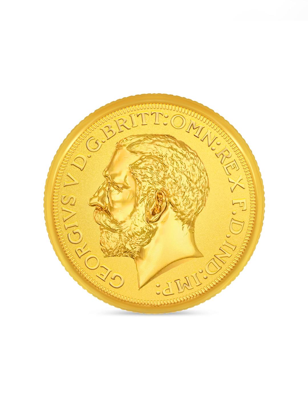 Buy BHIMA BIS Hallmark 22K 916 Purity George Head Gold Coin 4 Gram ...