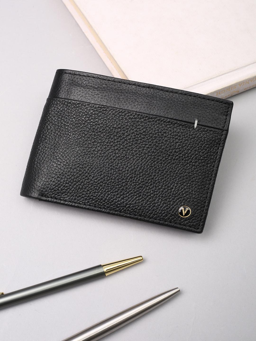 Buy Van Heusen Men Textured Leather Two Fold Wallet - Wallets for Men ...