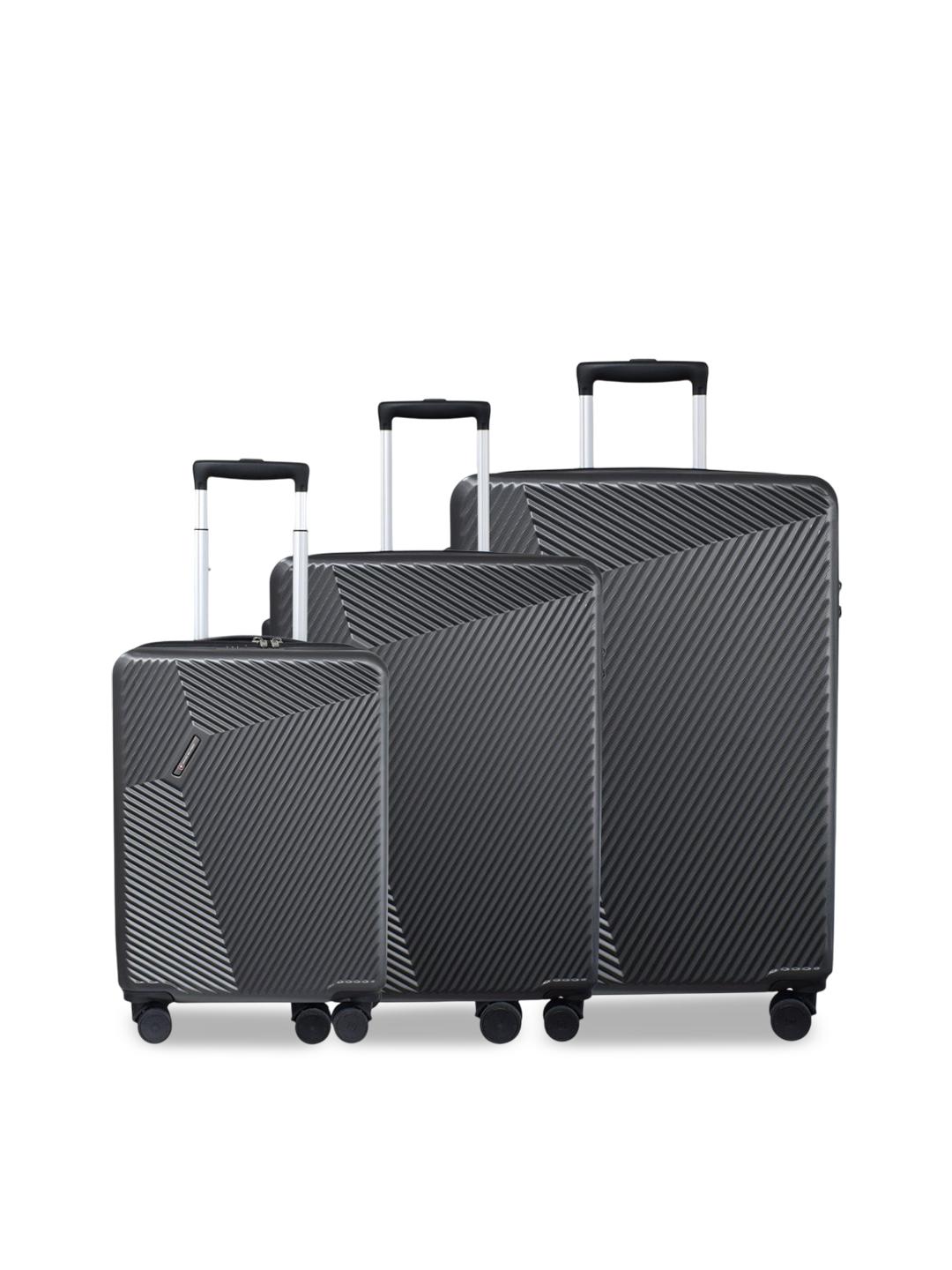 Buy SWISS MILITARY Lithane Set Of 3 Textured Water Resistant Hard Sided ...