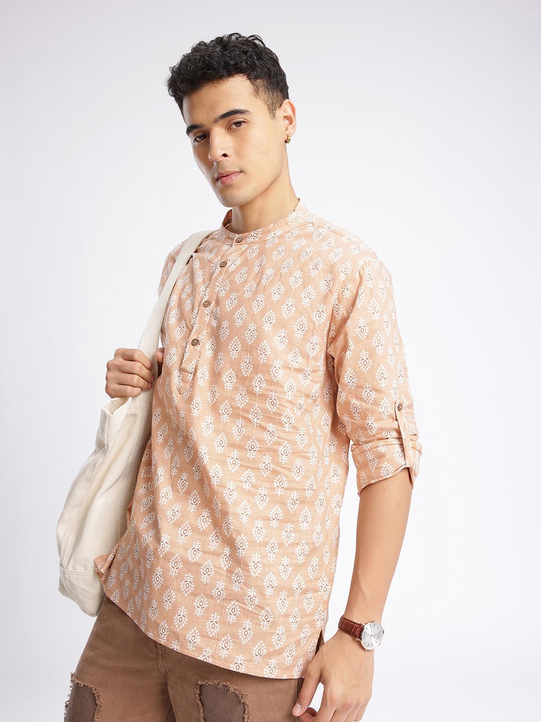 Buy Anouk Rustic Ethnic Motifs Printed Kurta - Kurtas for Men 36112289 ...