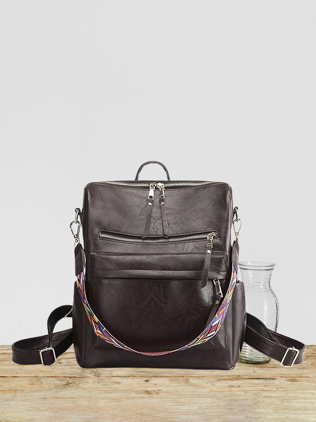 Buy Truearch Women Textured Sternum Shoulder Straps Medium Backpack ...