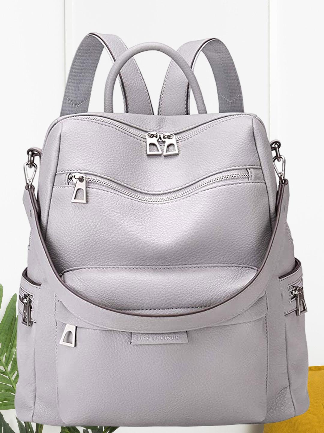 Buy Truearch Women Solid Non Padded Zip Pocket Backpack - Backpacks for ...