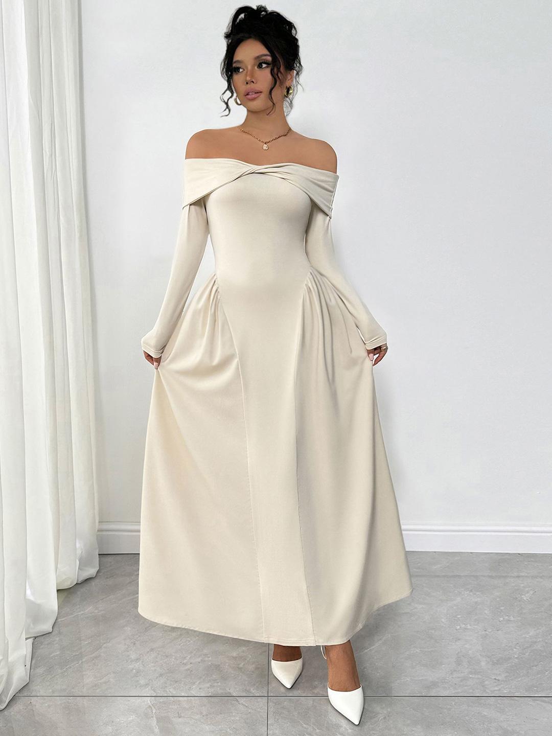 Buy StyleCast X Revolte Off Shoulder Bodycon Maxi Dress - Dresses for ...