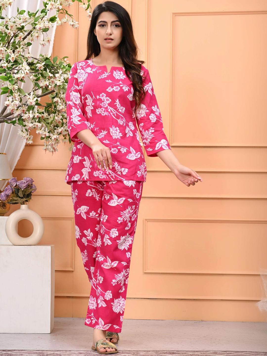 Buy MISAYL Women Floral Printed Regular Kurta With Pyjamas - Kurta Sets ...