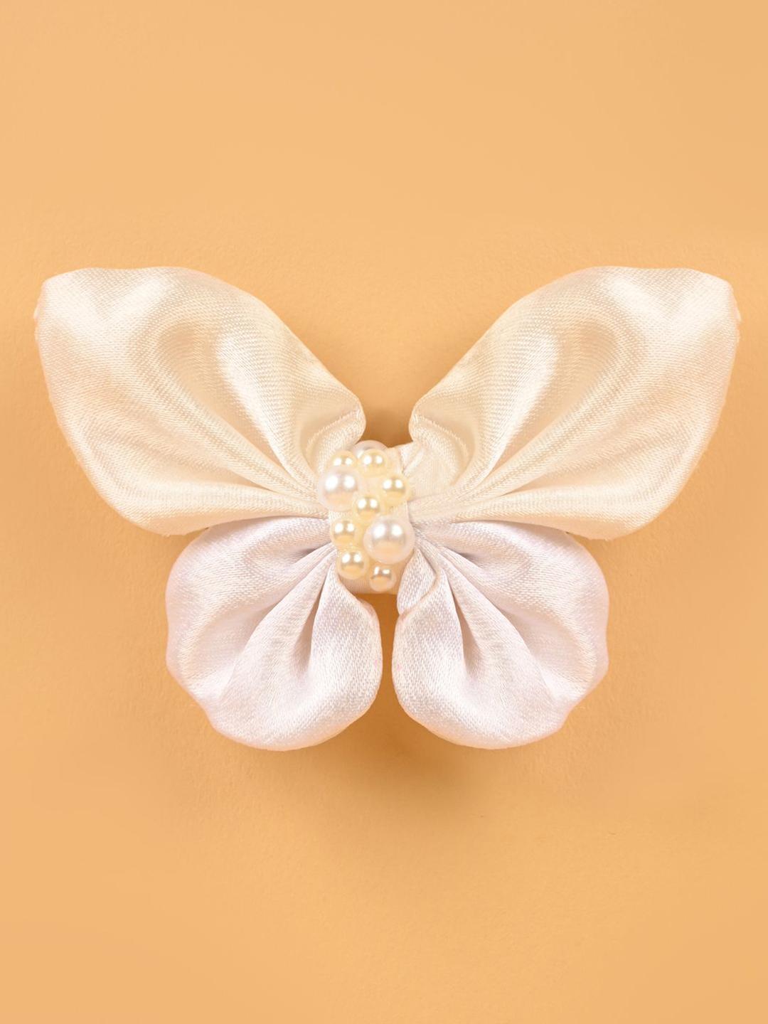 Buy Aye Candy Girls Embellished Pearl Butterfly Bow On Alligator Hair ...