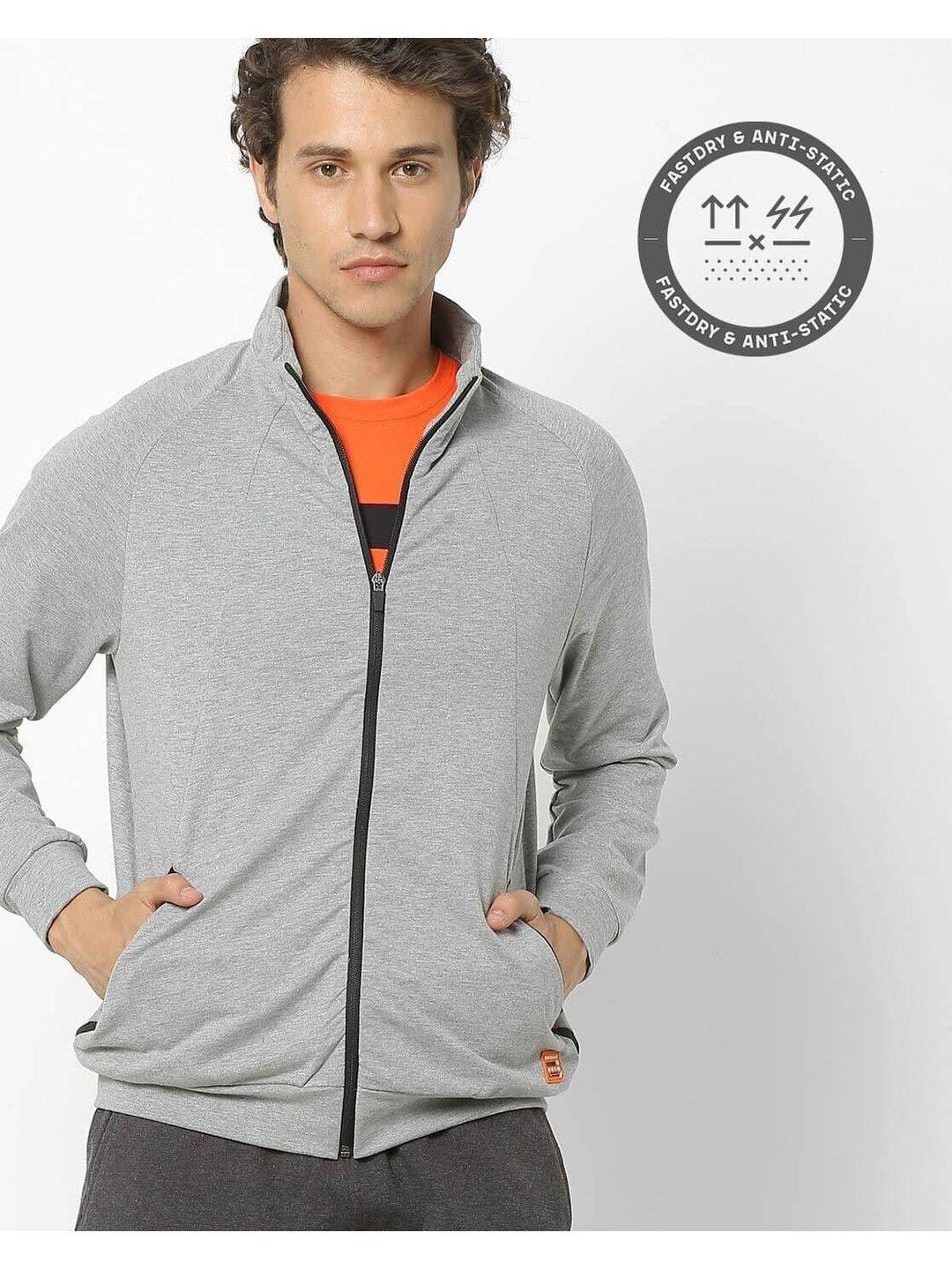 Buy Performax Men Stand Collar Solid Lightweight Bomber Jacket ...