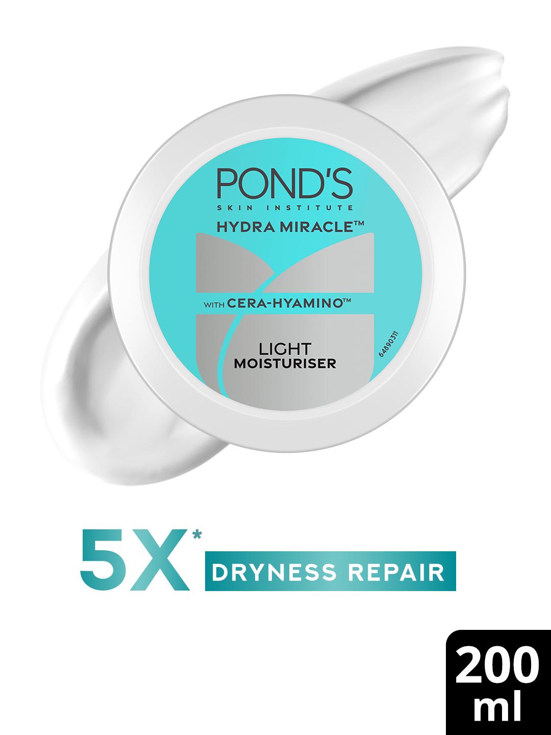 Buy Ponds Light Moisturiser With Cera Hyamino For 5X Dryness Repair ...