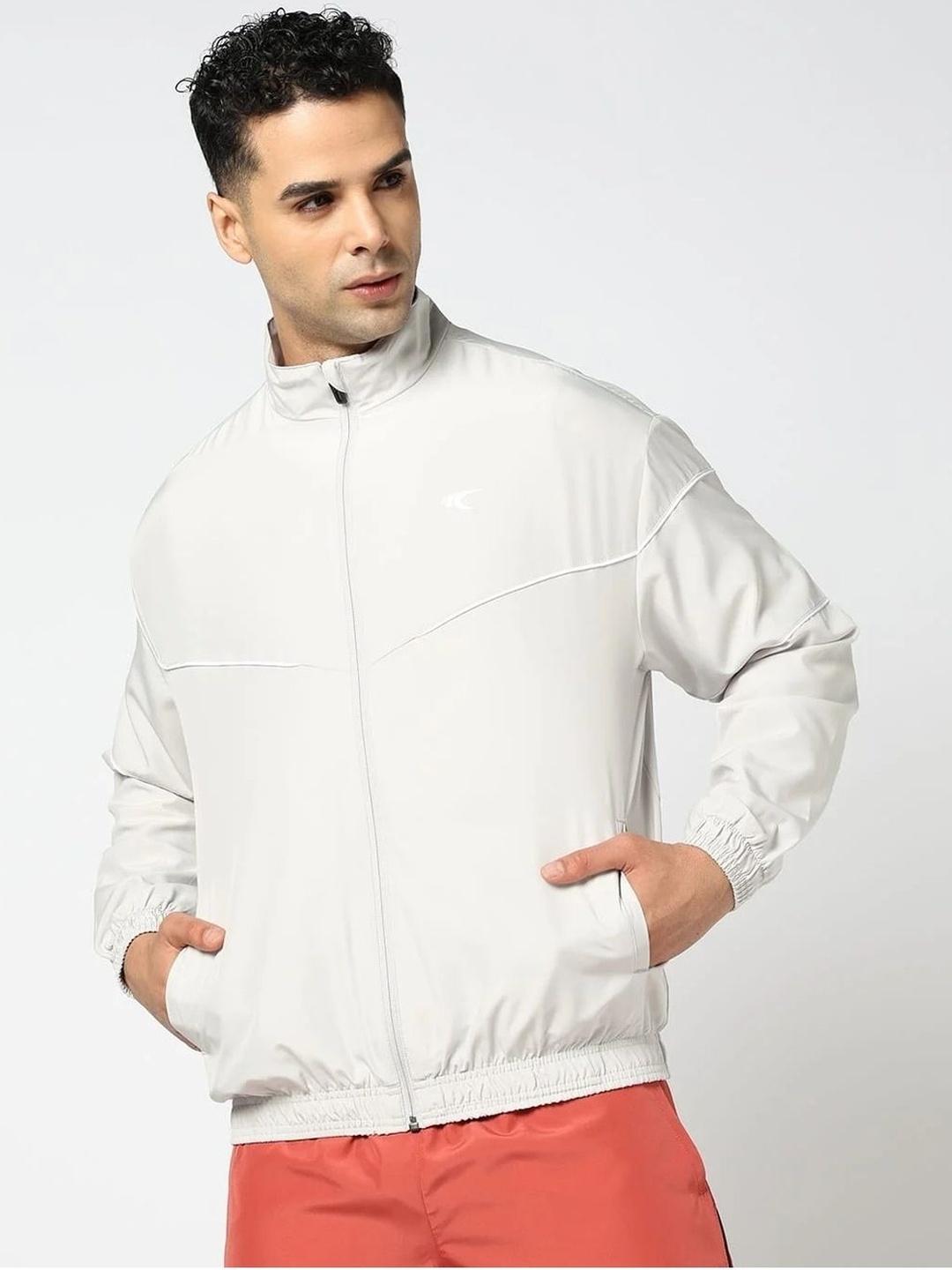 Buy Performax Men Stand Collar Solid Lightweight Sporty Jacket ...