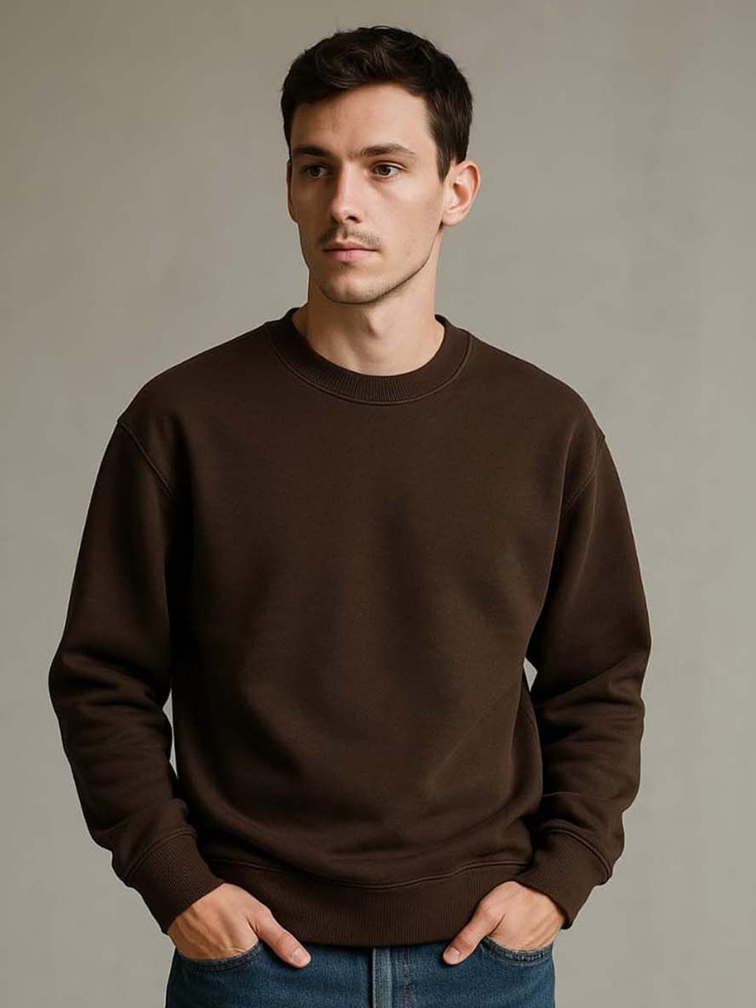 Buy Organic Chics Men Round Neck Oversized Sweatshirt - Sweatshirts for ...