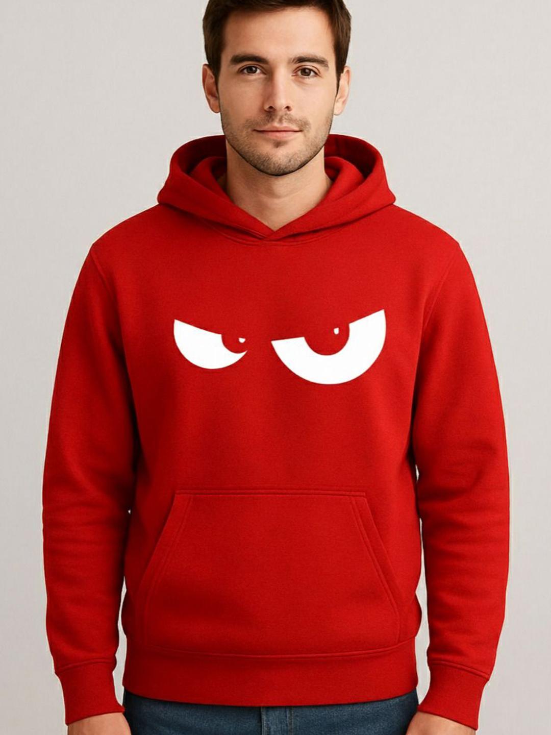 Buy Moda Rapido Men Eye Printed Hooded Pullover Sweatshirt ...