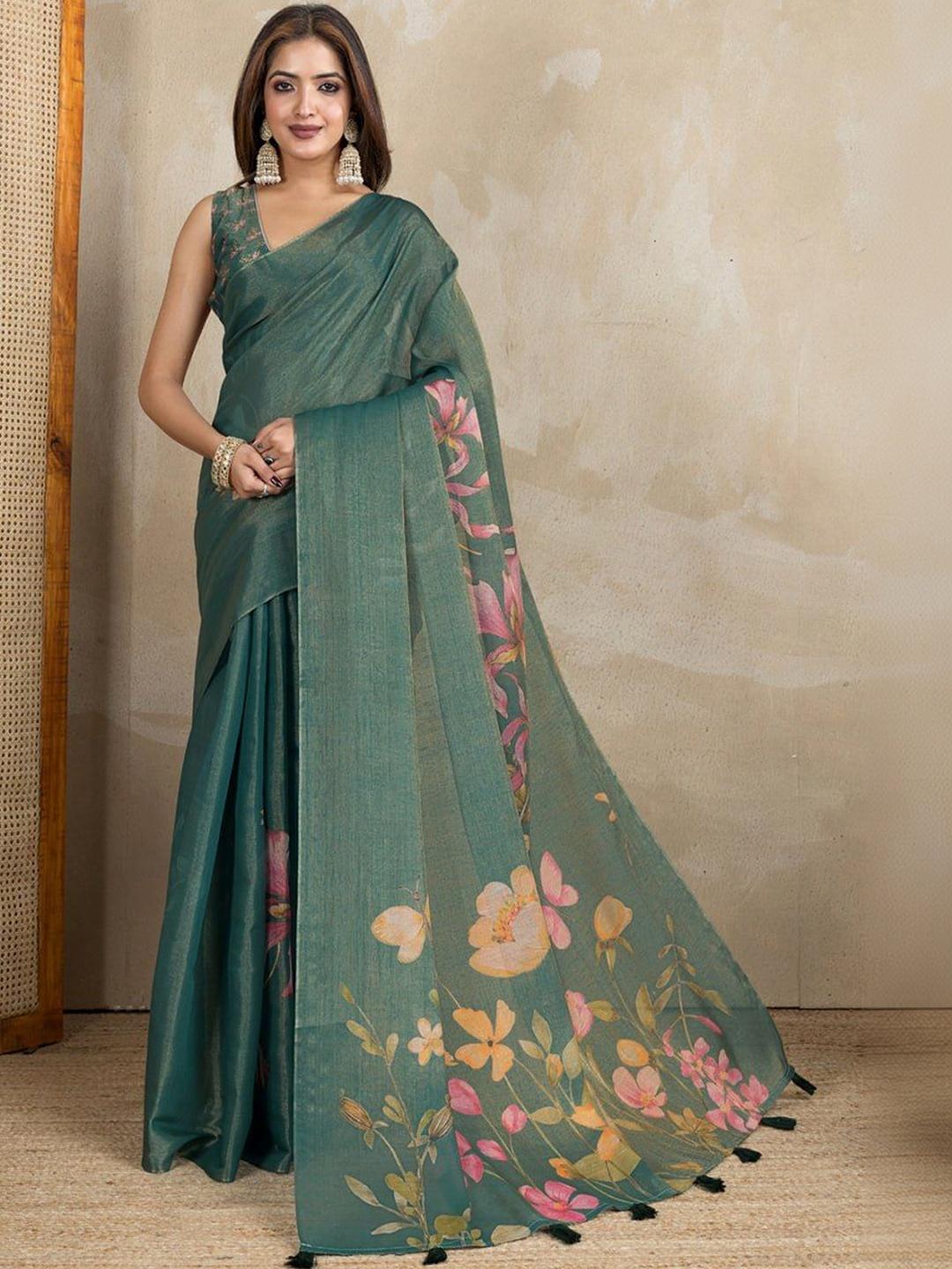 Buy DAATAR Floral Printed Saree - Sarees for Women 37700286 | Myntra