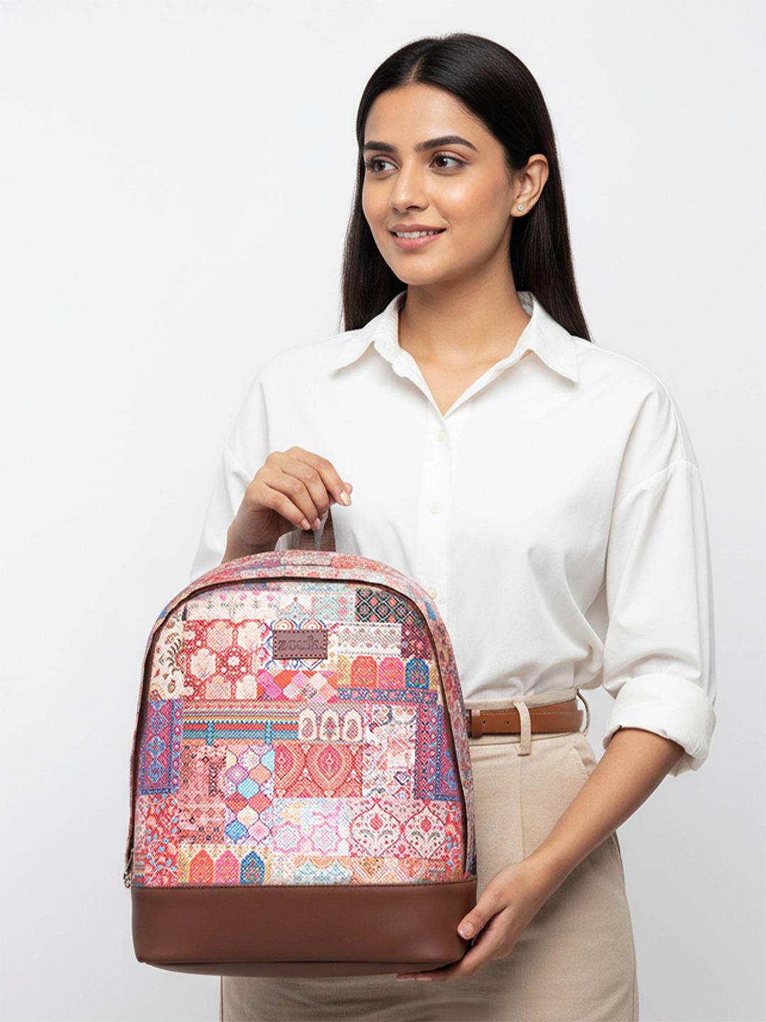 Buy ZOUK Women Ethnic Motifs Printed Backpack - Backpacks for Women ...