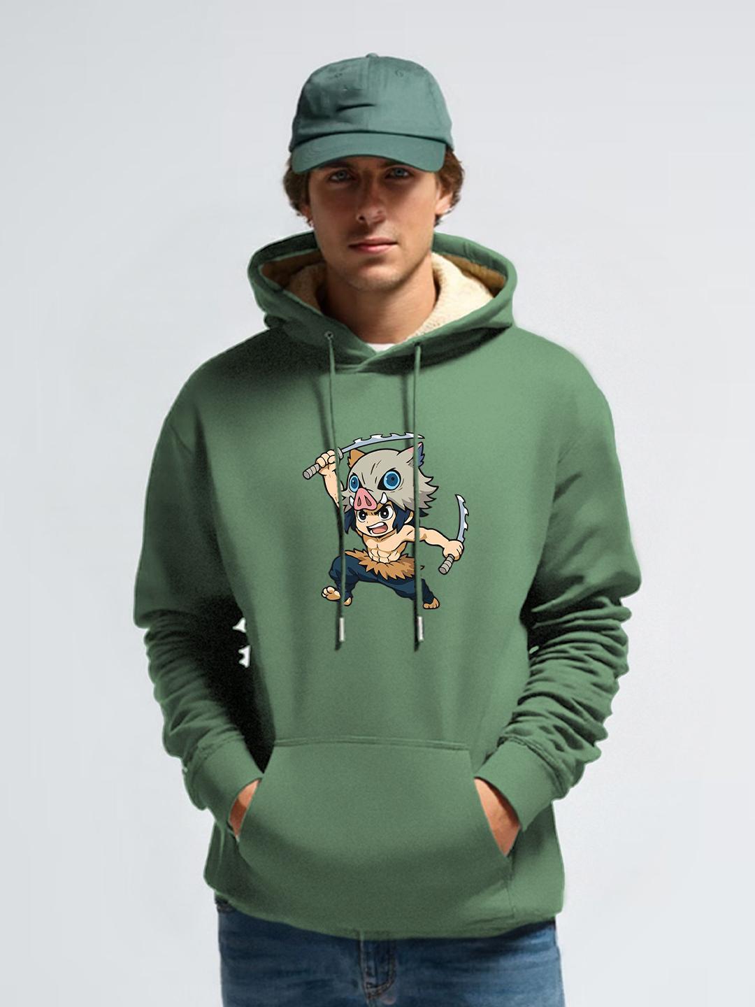 Buy TOGS & TERRE Men Anime Printed Hooded Long Sleeves Sweatshirt ...