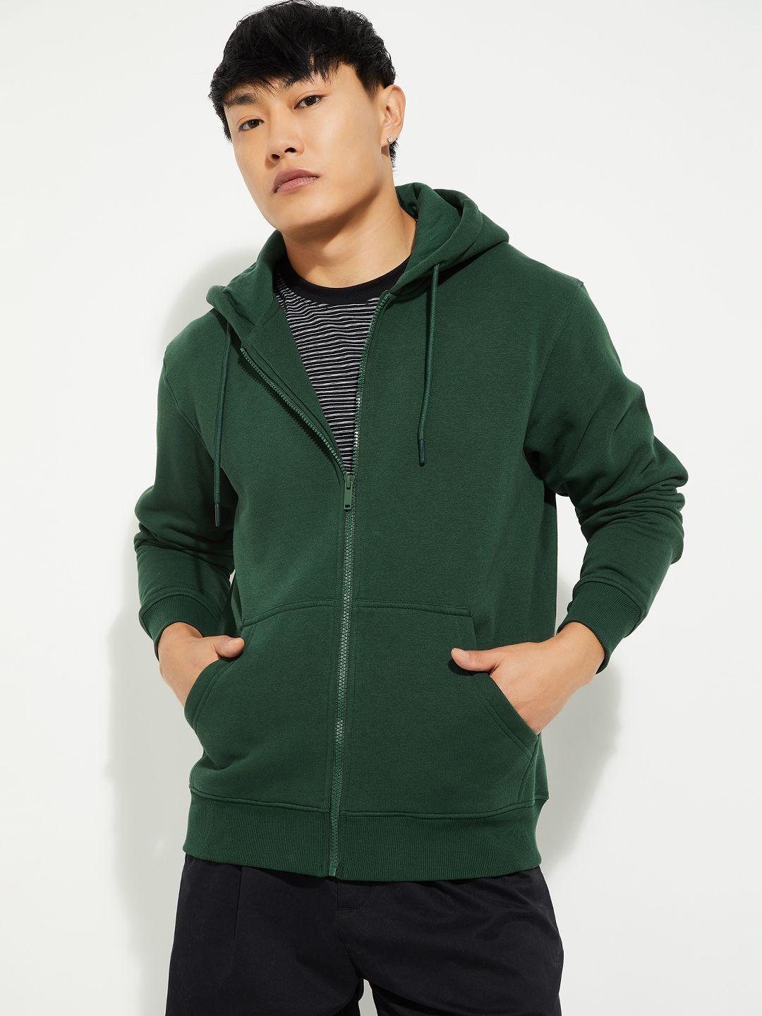 Buy Max Men Ribbed Hemline Hooded Long Sleeves Sweatshirt - Sweatshirts ...