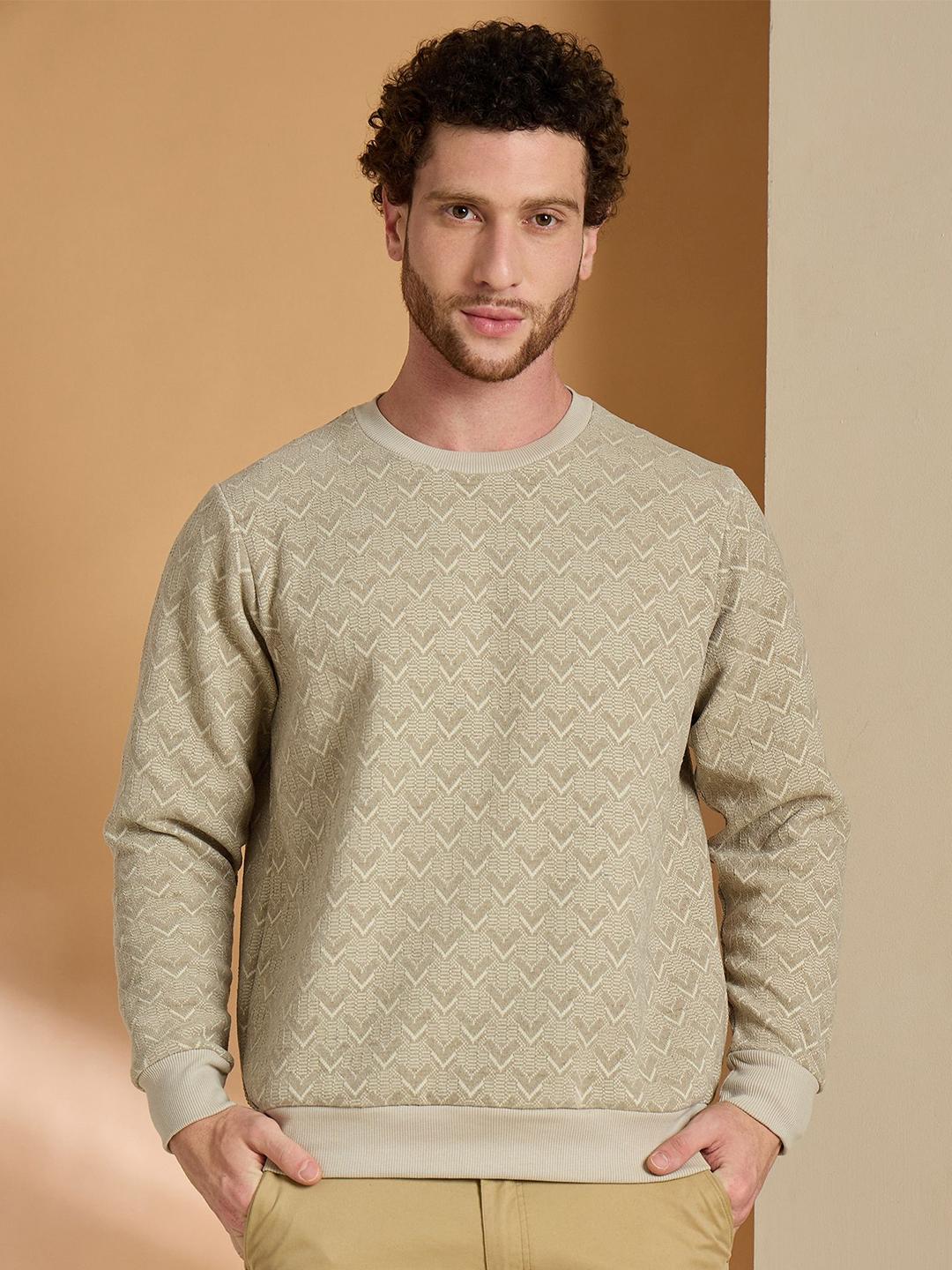 Buy REPRISE Men Self Design Full Design Sweatshirt - Sweatshirts for ...