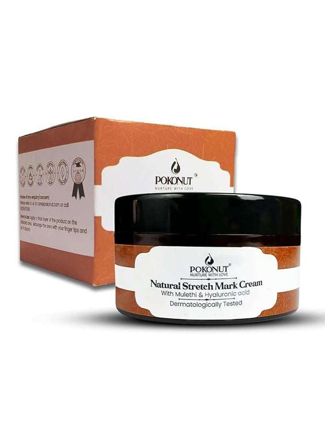 Buy Pokonut Natural Stretch Mark Cream With Mulethi & Hyaluronic Acid ...