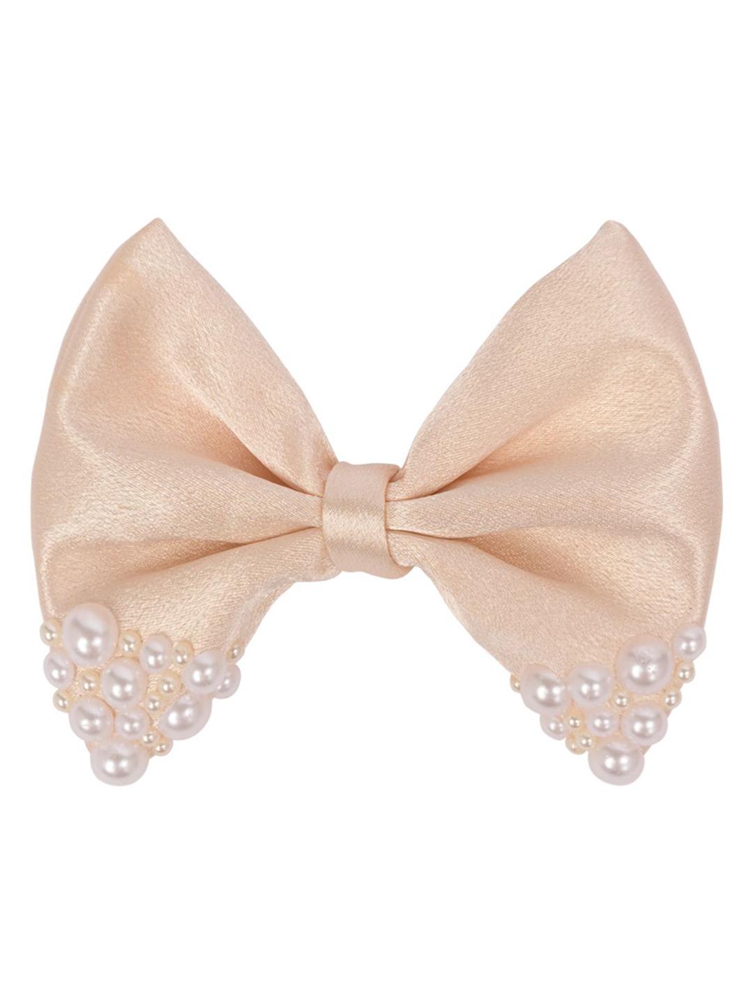 Buy Aye Candy Girls Bow Shaped Pearls Beaded Alligator Hair Clip - Hair ...