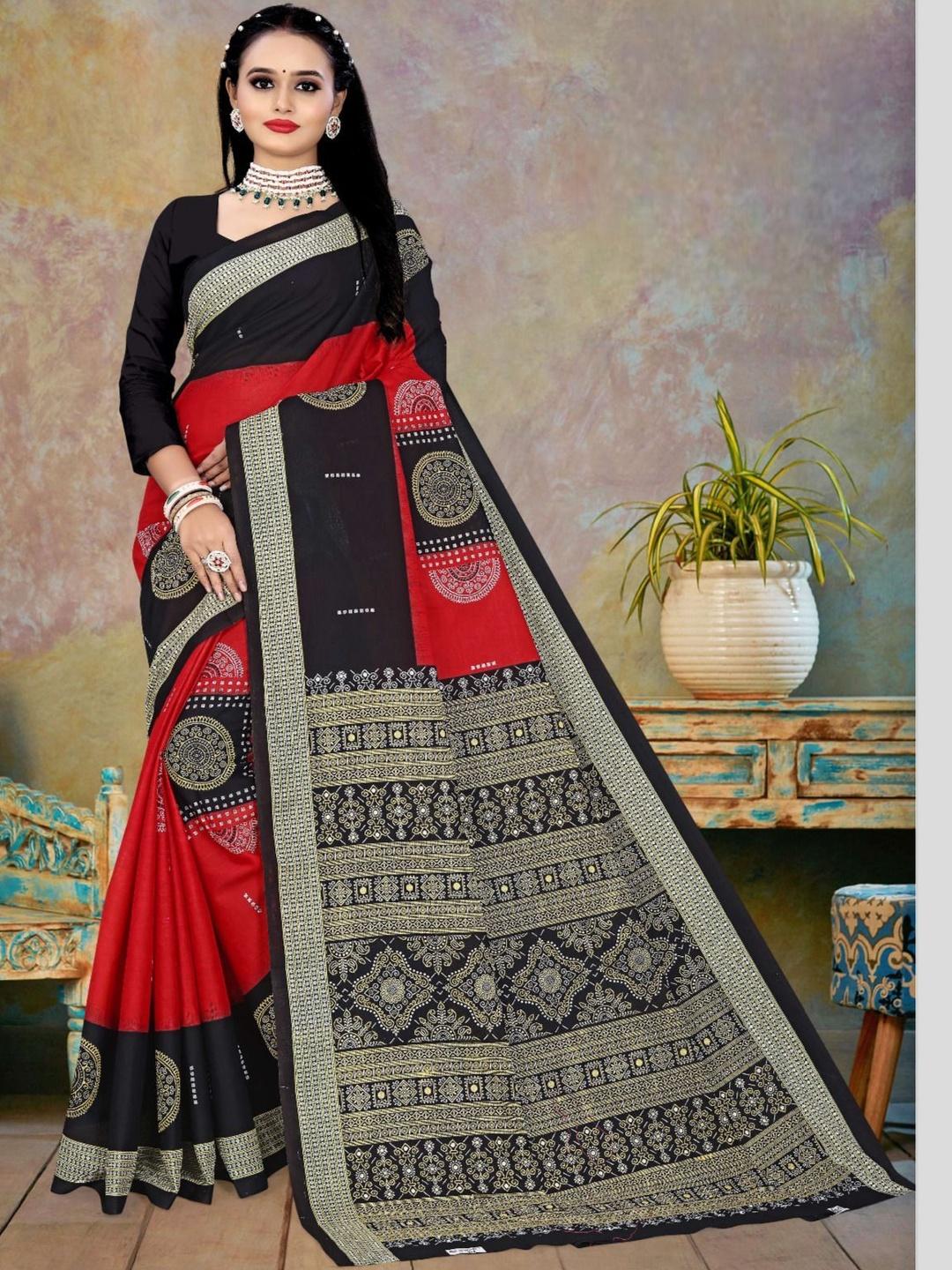 Buy ETHNIC ODISHA HANDLOOM Ethnic Motifs Printed Pure Cotton Sambalpuri ...