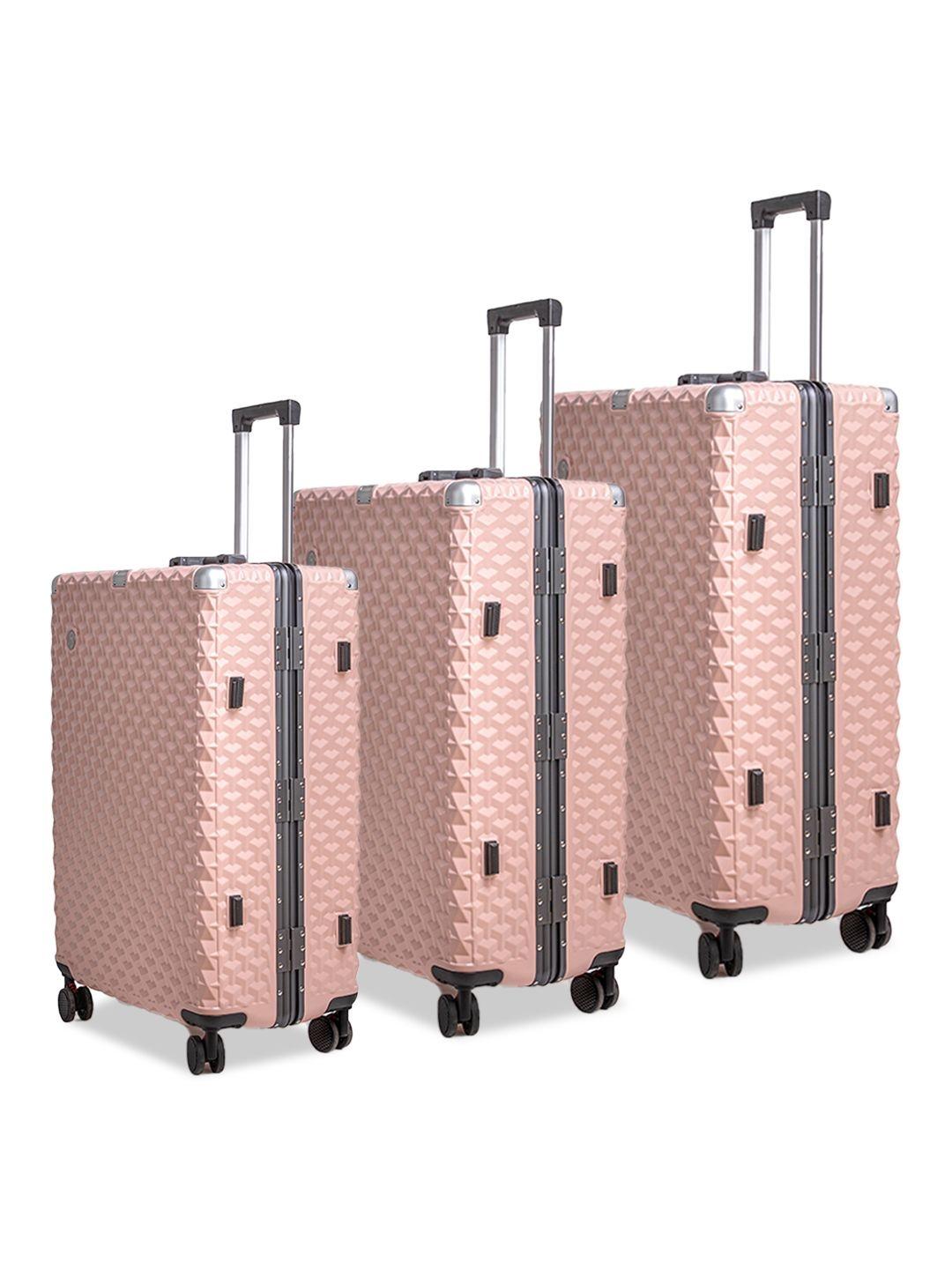 Buy CLUB HACHI Set Of 3 Textured Hard Sided Trolley Bag - Trolley Bag ...