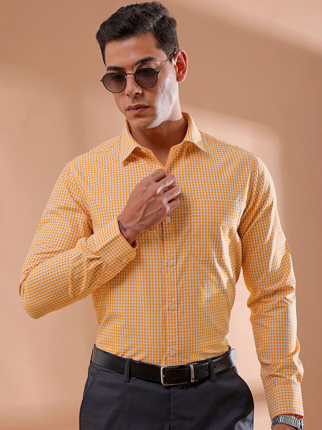 Buy The Indian Garage Co. X Luxe Slim Fit Gingham Checked Formal Shirt ...