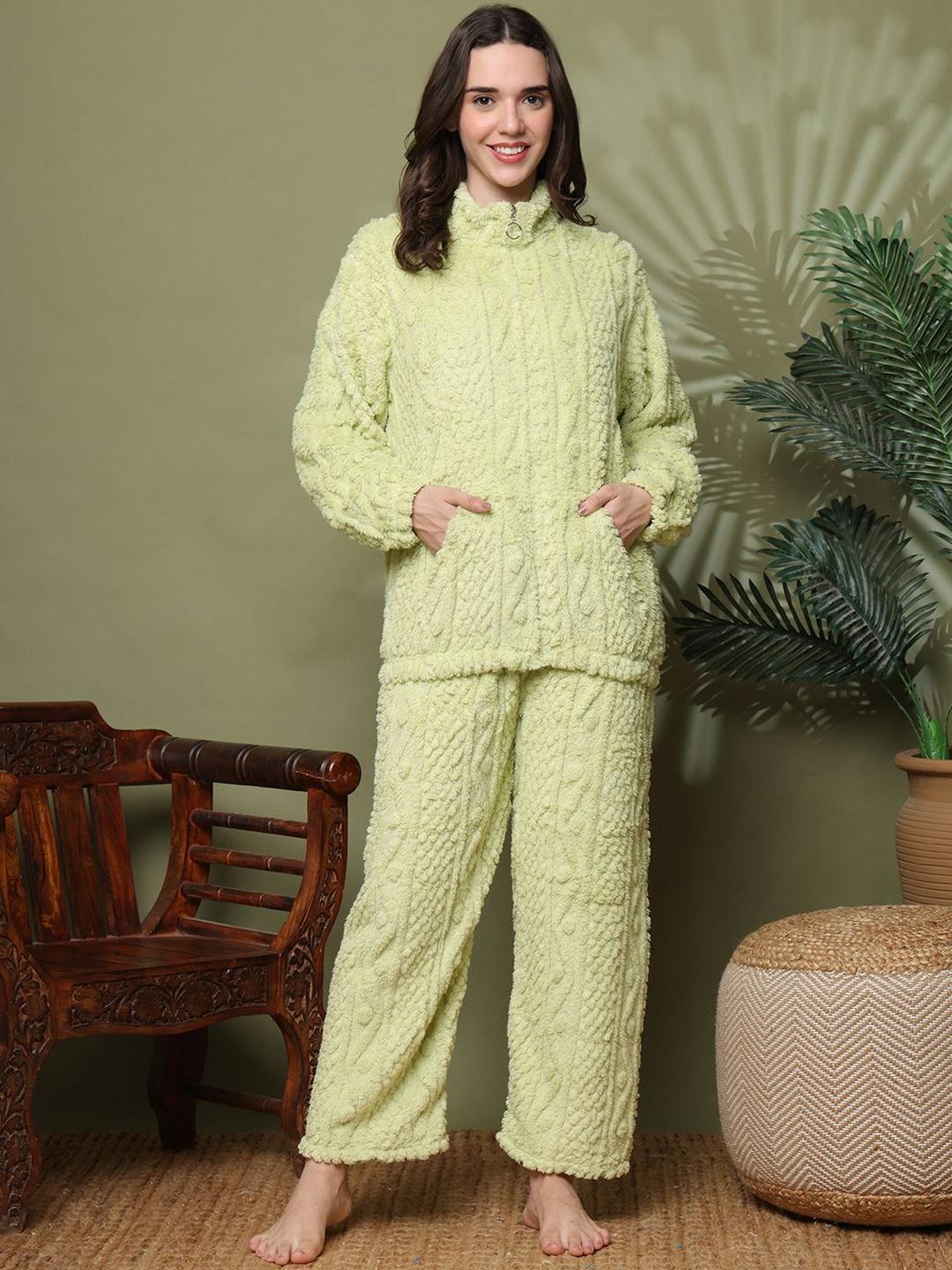 Buy TAG 7 Women Knitted Winter Round Neck Night Suit - Night Suits for ...