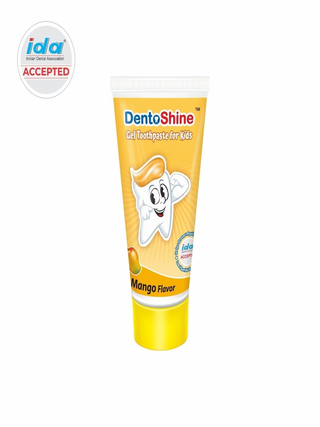 Buy DentoShine Kids Mango Flavored Gel Toothpaste 80 G Mango Flavor ...