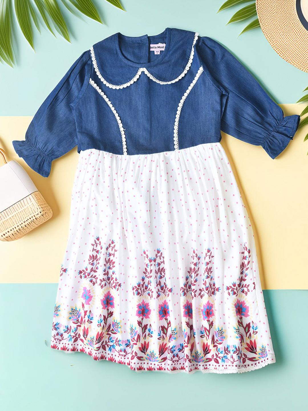 Buy Bella Moda Floral Print Fit & Flare Dress - Dresses for Girls ...
