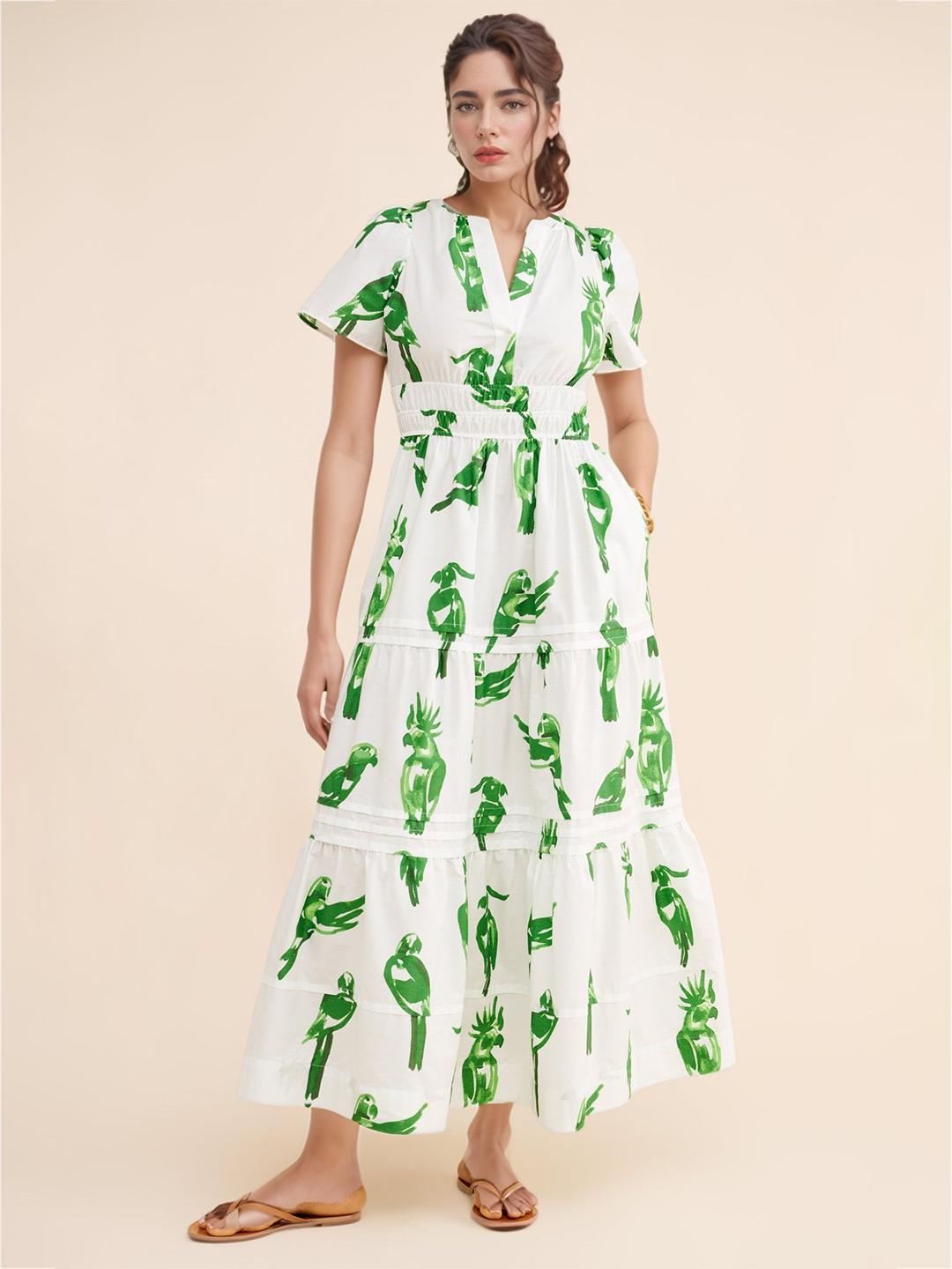 Buy R.Code By The Roadster Life Co. Print A Line Maxi Dress - Dresses ...