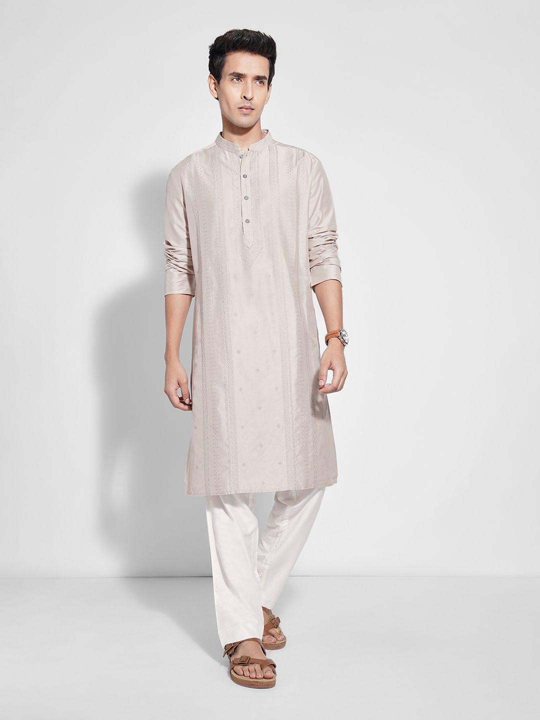 Buy Indus Route By Pantaloons Men Ethnic Motifs Printed Daily Straight ...