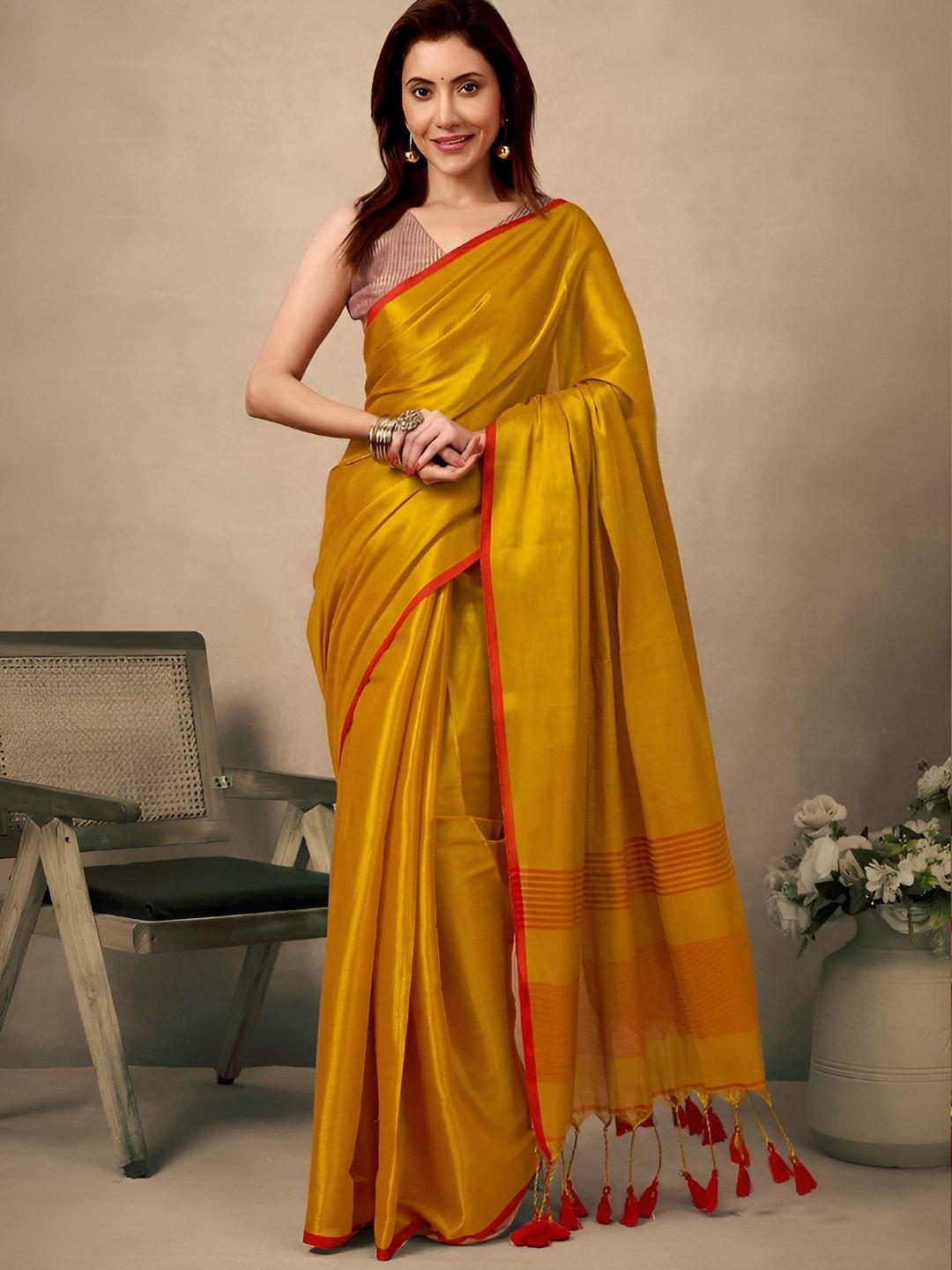 Buy BFM Woven Design Zari Tissue Saree - Sarees for Women 36718474 | Myntra
