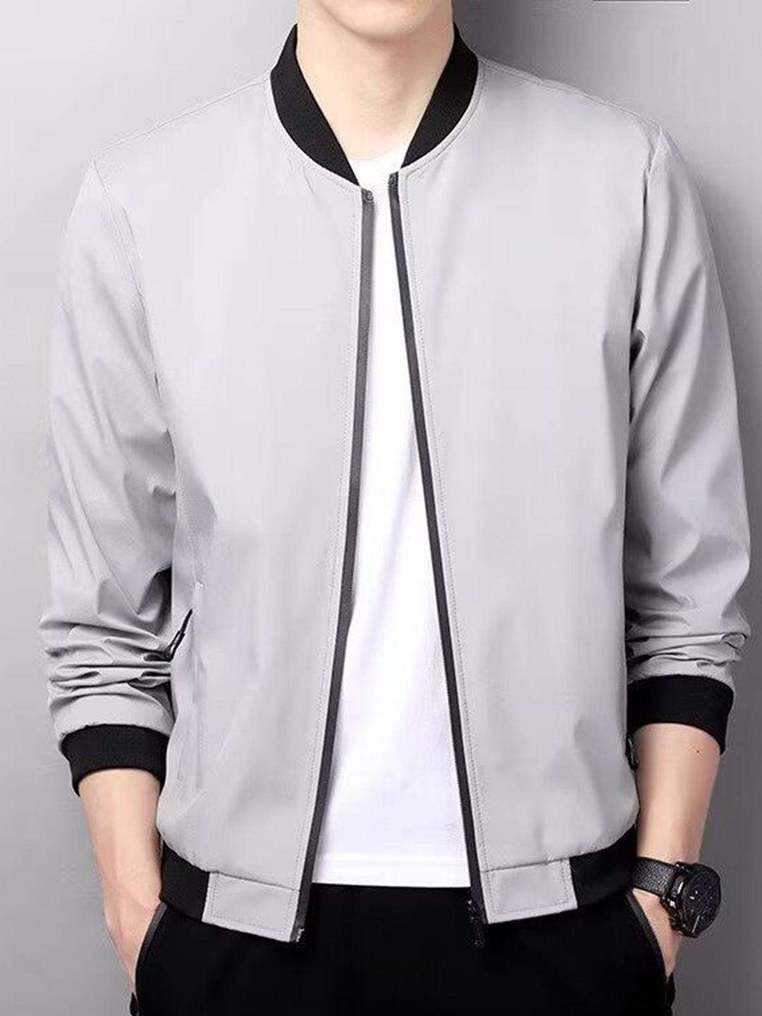 Buy StyleCast X Revolte Men Stand Collar Varsity Jacket - Jackets for ...