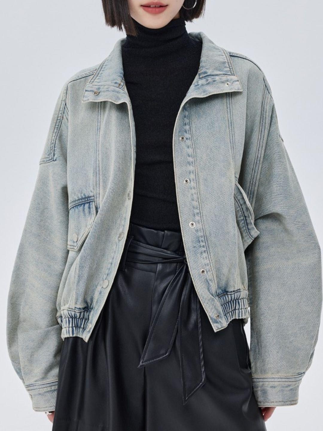 Buy StyleCast Women Spread Collar Cotton Open Front Jacket - Jackets ...