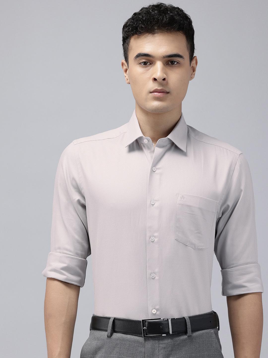 Buy Arrow Pure Cotton Textured Manhattan Slim Fit Formal Shirt - Shirts ...