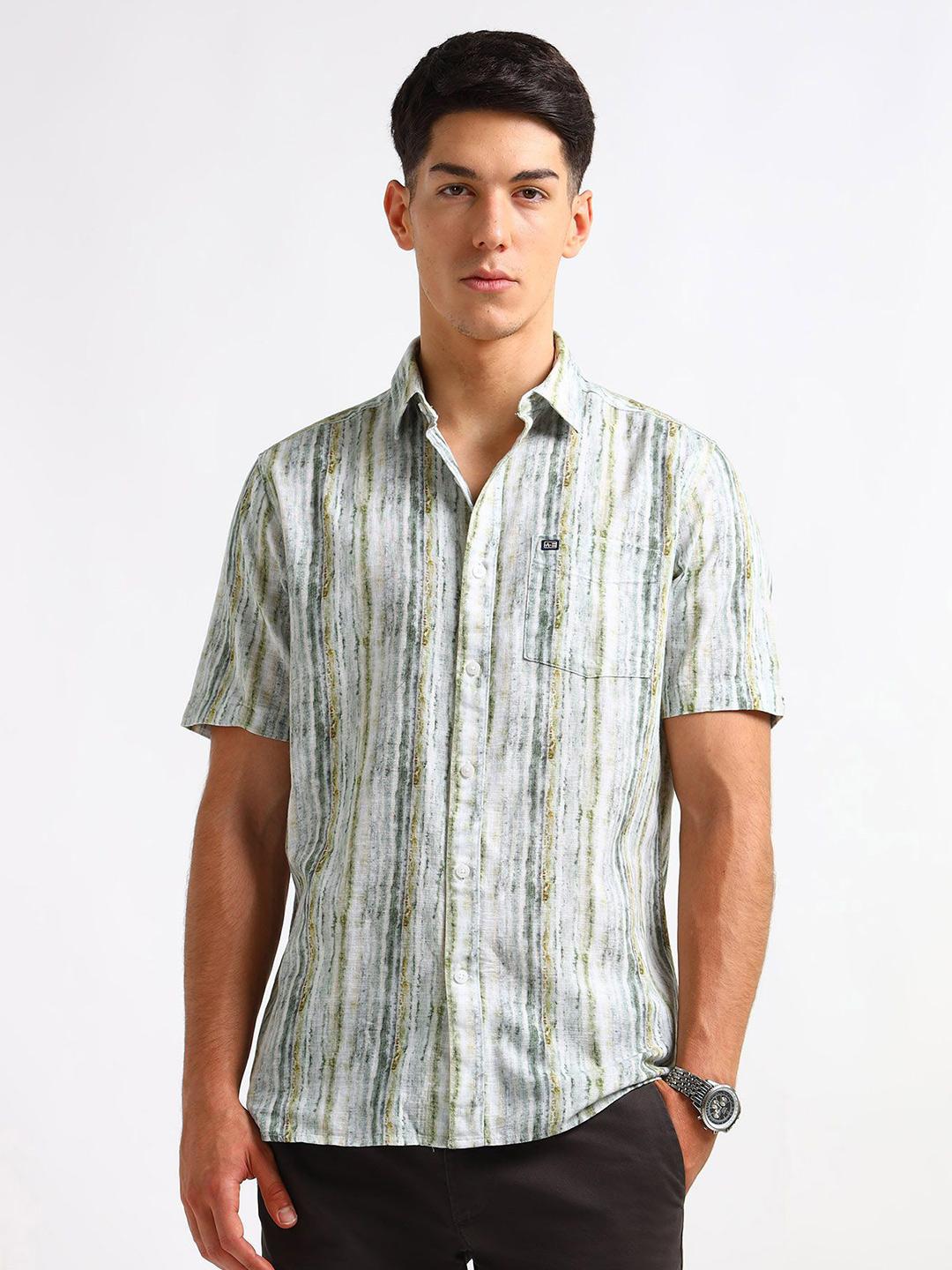 Buy Arrow Sport Printed Spread Collar Pure Cotton Shirt - Shirts for ...