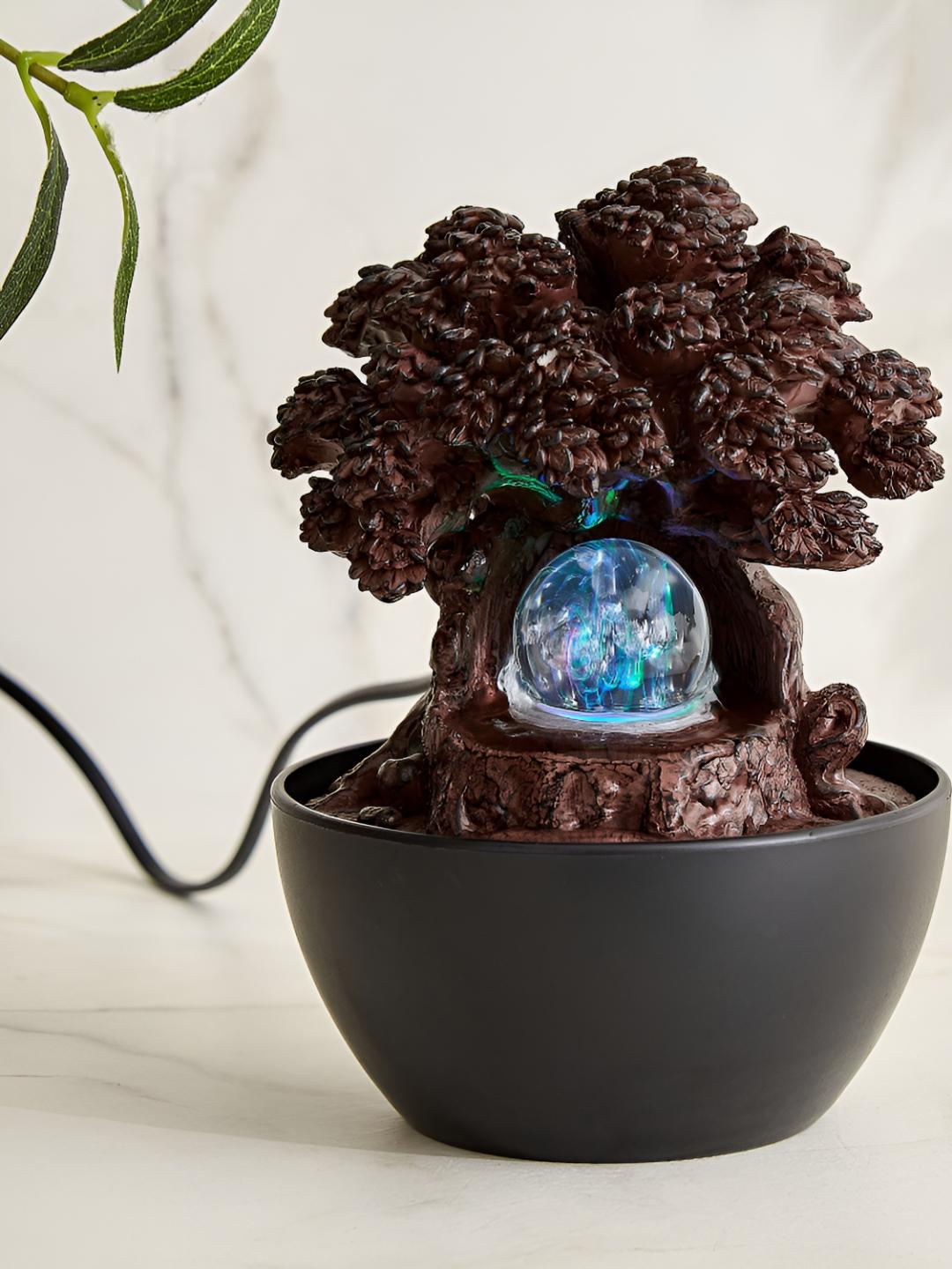 Buy Home Centre Alpine Modern Brown Textured Tree Of Life Water ...