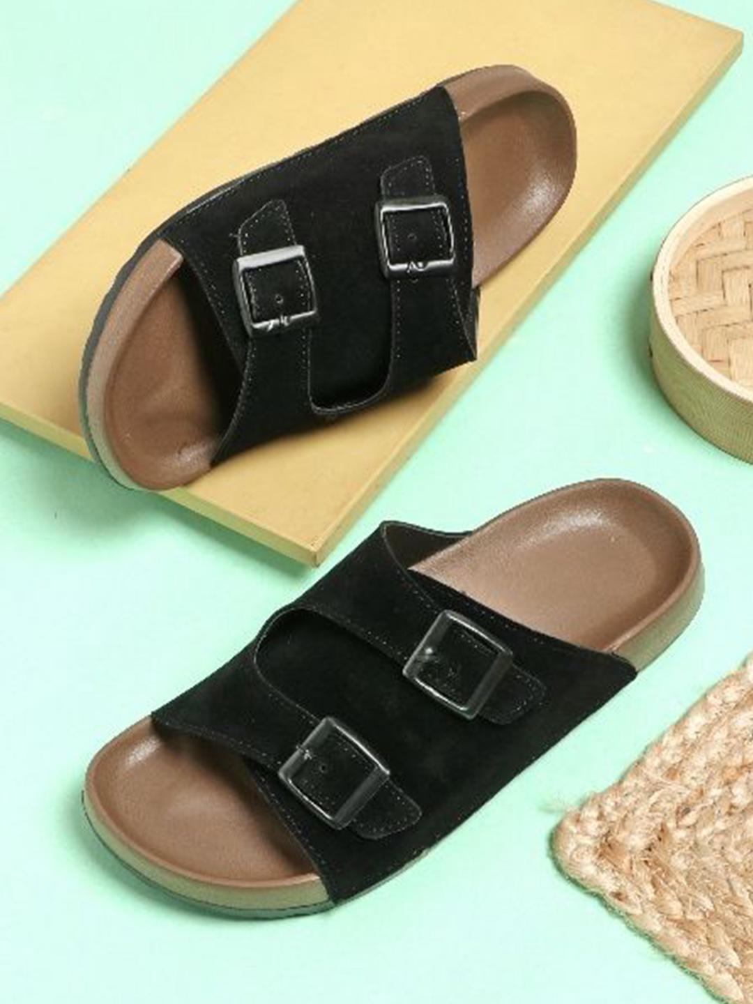 Buy Elevarse Leather Slip On Comfort Sandals - Sandals for Men 36713703 ...