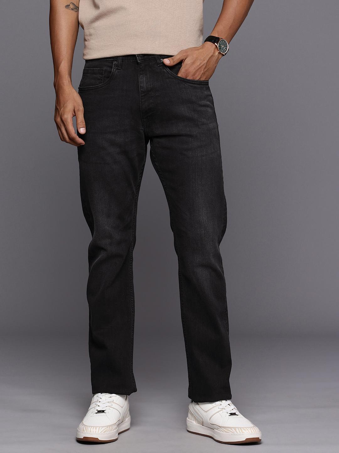 Buy Louis Philippe Jeans Men Regular Fit Stretchable Mid Rise Dark ...